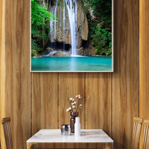NATURE Poster - Premium Forest and Waterfall, Blue Lagoon, Zen ...