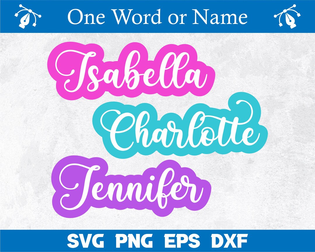 Custom Name Svg, Custom Name Calligraphy, Custom Name Cut File ...