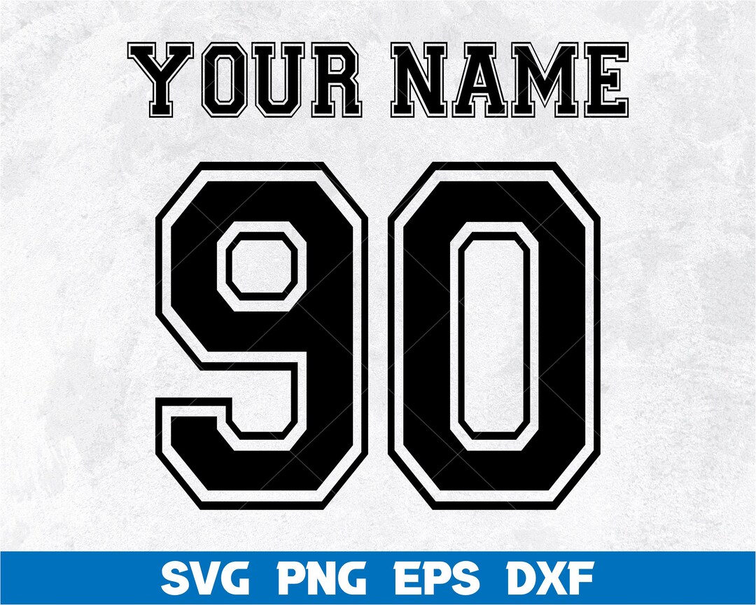 Custom Jersey Name Svg, Custom Jersey Number Svg, Jersey Name Svg ...