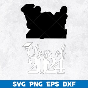Class of 2024 Shadow SVG, Cake Topper SVG, Class of 2024 Svg, 2024 ...