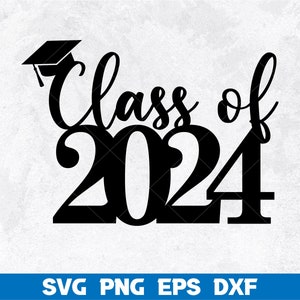 Class of 2024 Shadow SVG, Cake Topper SVG, Class of 2024 Svg, 2024 ...
