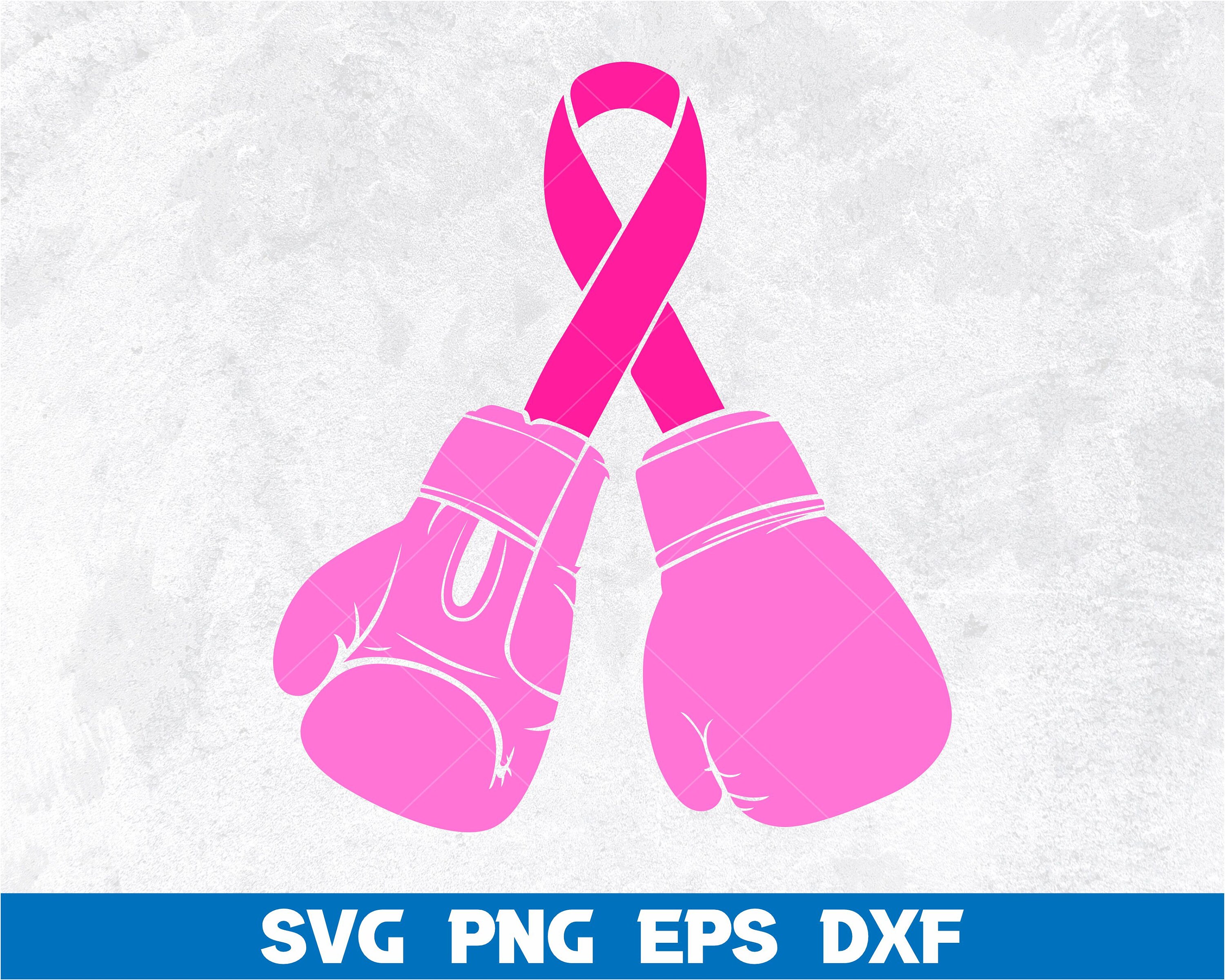 SVG of Pink Boxing Gloves for Breast Cancer Awareness to Fight and ...