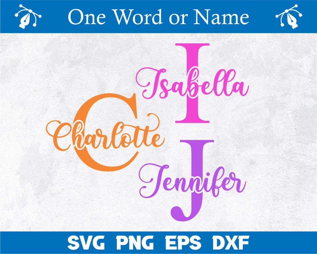 Custom Initial Name Svg, Custom Name Svg, Custom Name Calligraphy ...