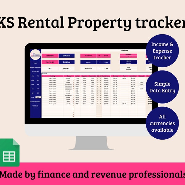 Shop Airbnb Spreadsheet - Etsy