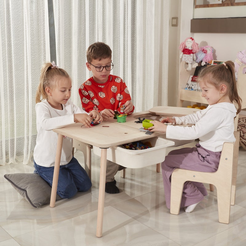 Kids Table and Chairs - Etsy