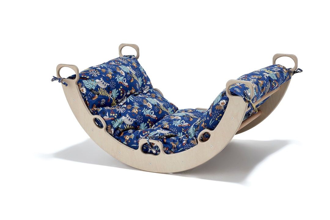 Climbing Arch Triangle 4in1 Set for Toddler Wooden Swing Rocker ...