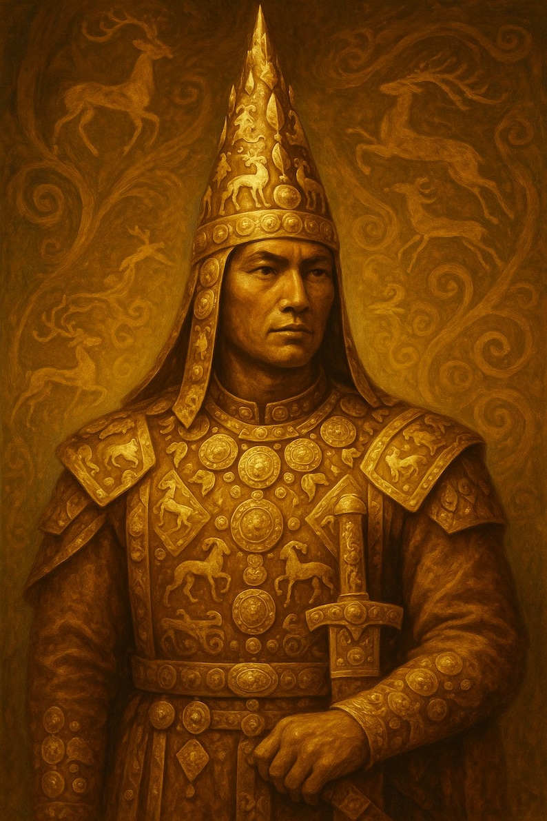 Golden Man of Kazakhstan – Altyn Adam Historical Digital Art Print - Etsy