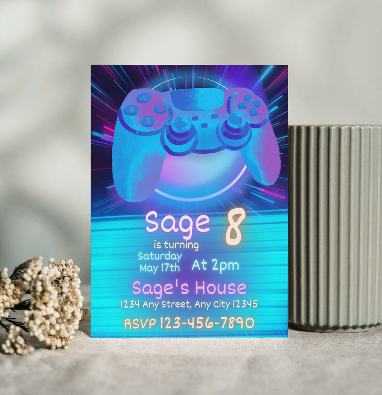 Gamer Birthday Invitation Video Game Invite Game Party - Etsy