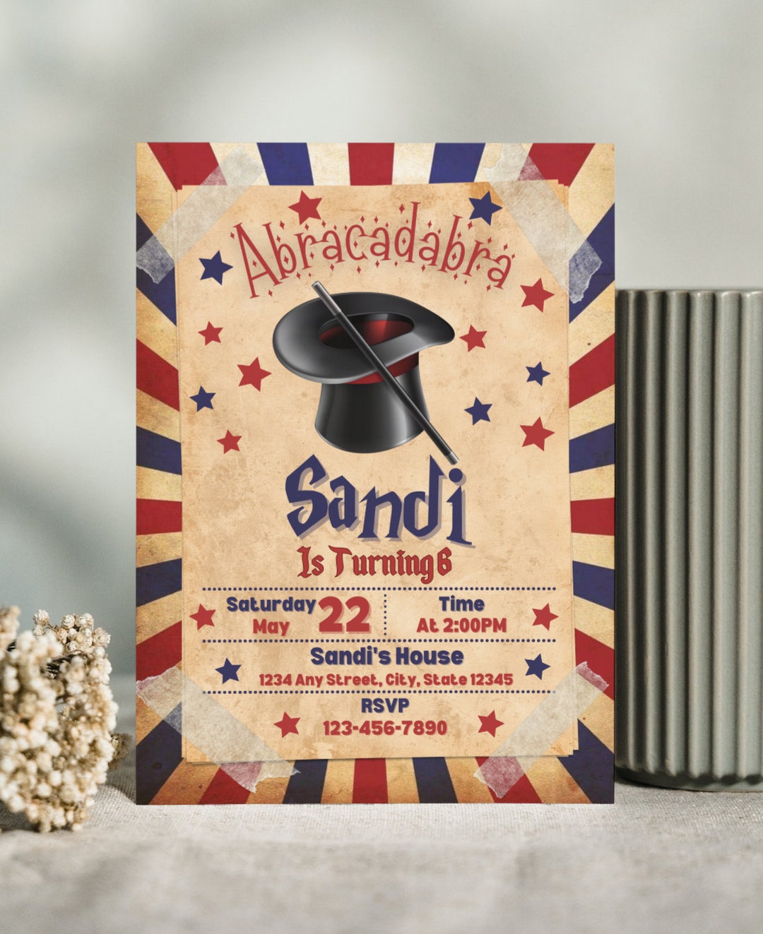 Editable Magic Invitation, Magical Birthday Invitation, Magic Party ...