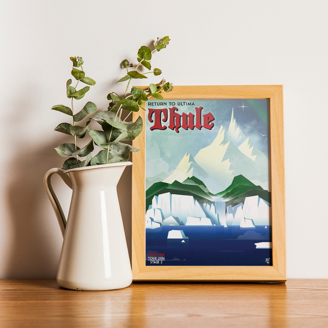 Return to Ultima Thule Illustration of Norse Mythology, Retro Print ...