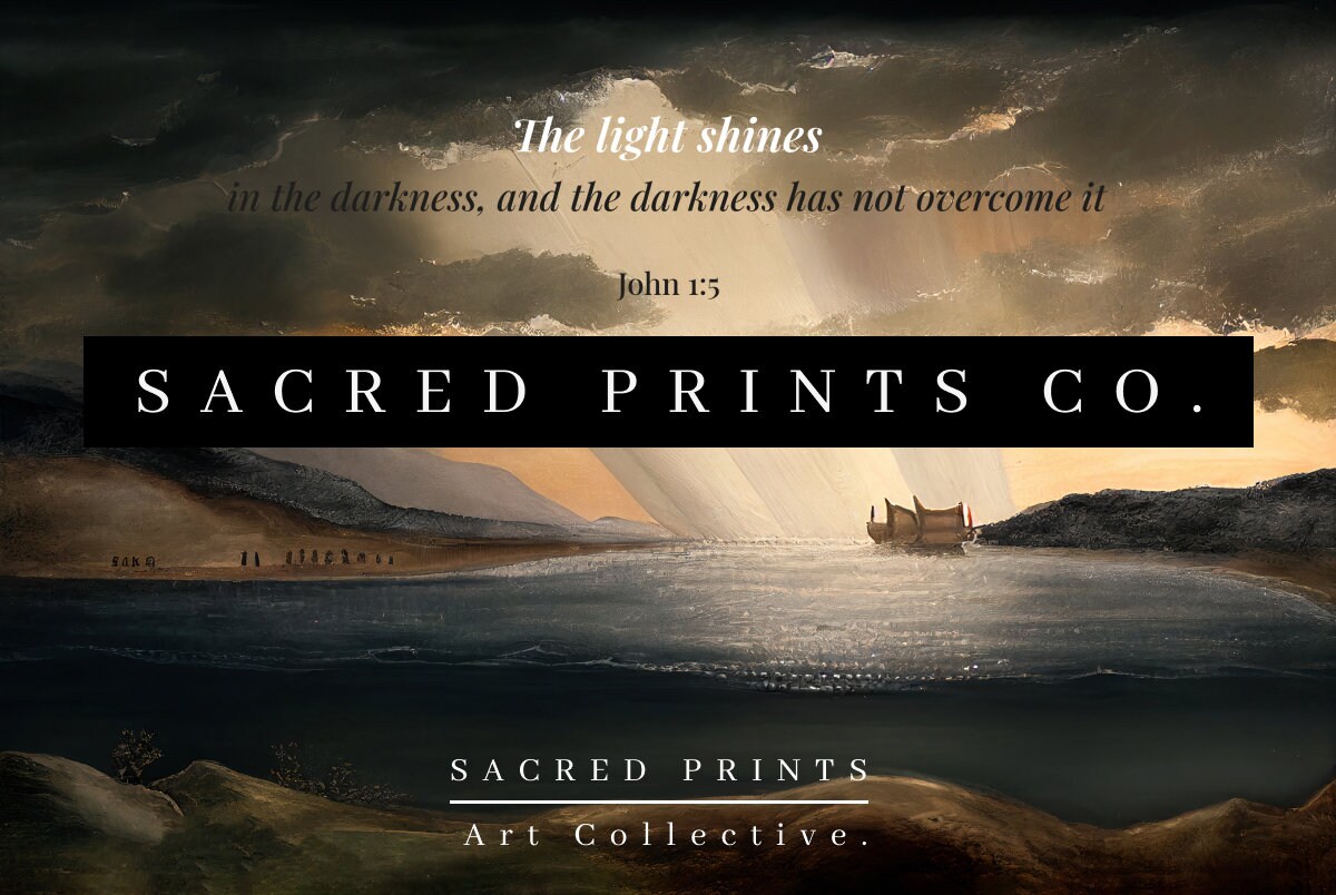 The Light Shines in the Darkness Scripture Wall Art Bible - Etsy