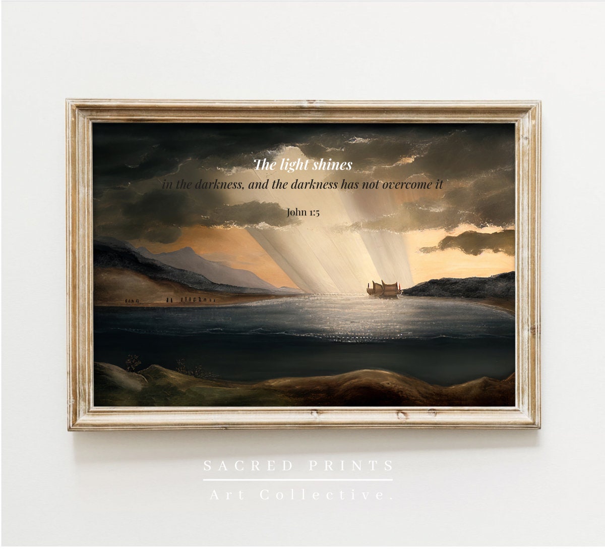 The Light Shines in the Darkness Scripture Wall Art Bible - Etsy