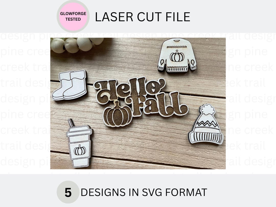 Set of (5) Fall Magnets Svg/hello Fall Magnets Digital Download/fall ...