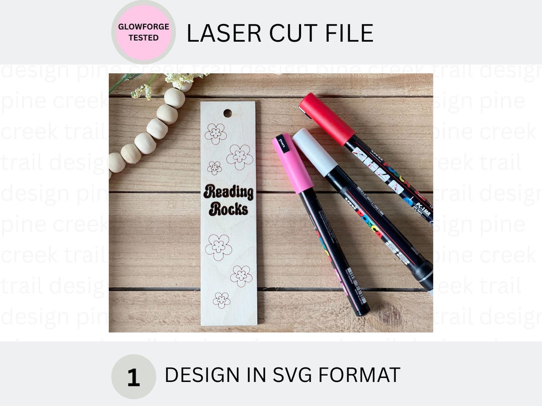 Bookmark SVG File/glowforge Bookmark Svg/wooden Bookmarks/teacher ...