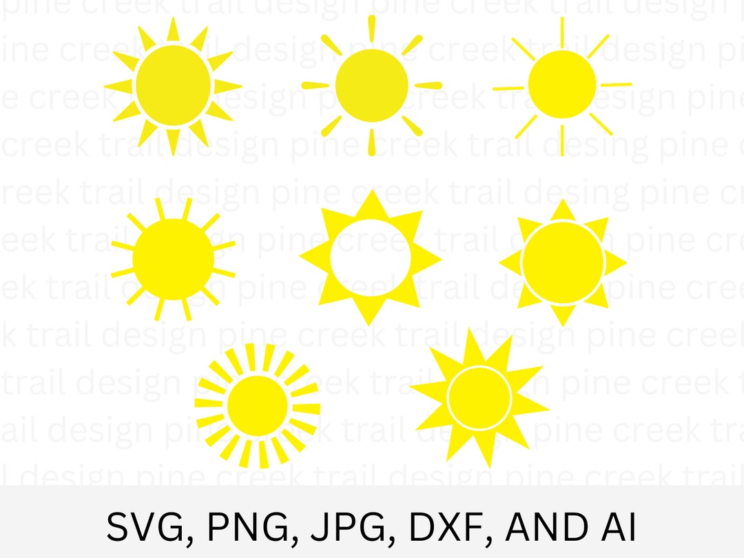 Sunshine SVG Bundle/sun Cut Files/summer Time Svg/sunburst Svg/tropical ...