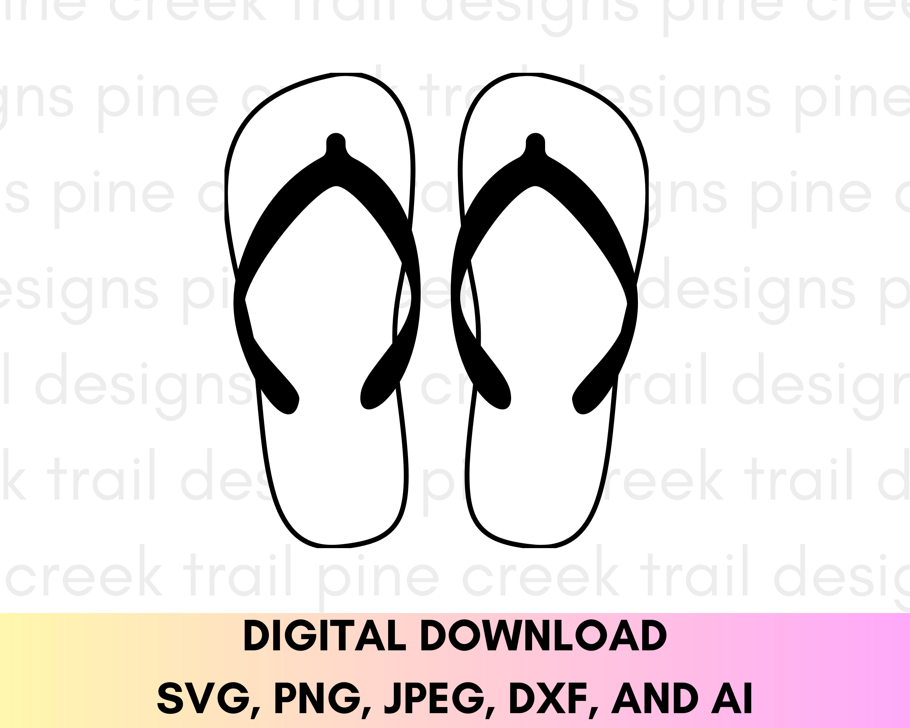 Flip Flop SVG Flip Flop Cricut Cut File/flip Flop Digital - Etsy