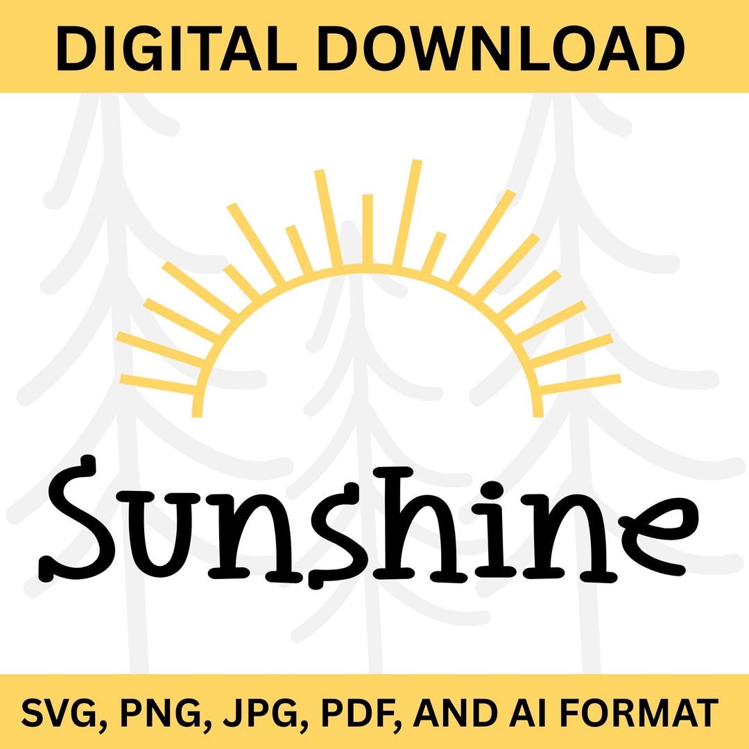 Sunshine SVG | Summer File for Cricut & Silhouette | Commercial License ...
