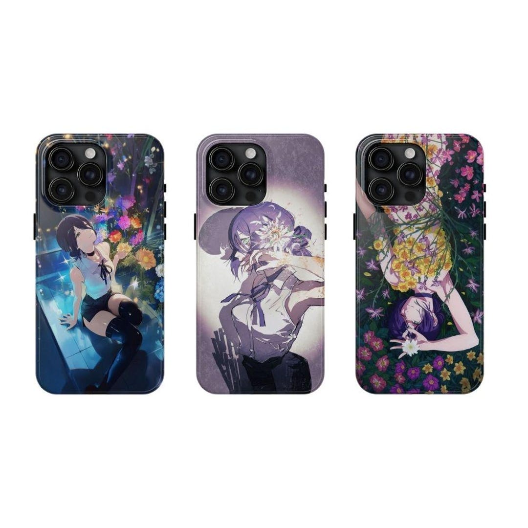 Reze Arc Flowers Phone Case, Chainsaw Man Japan Anime Cover Suitable ...