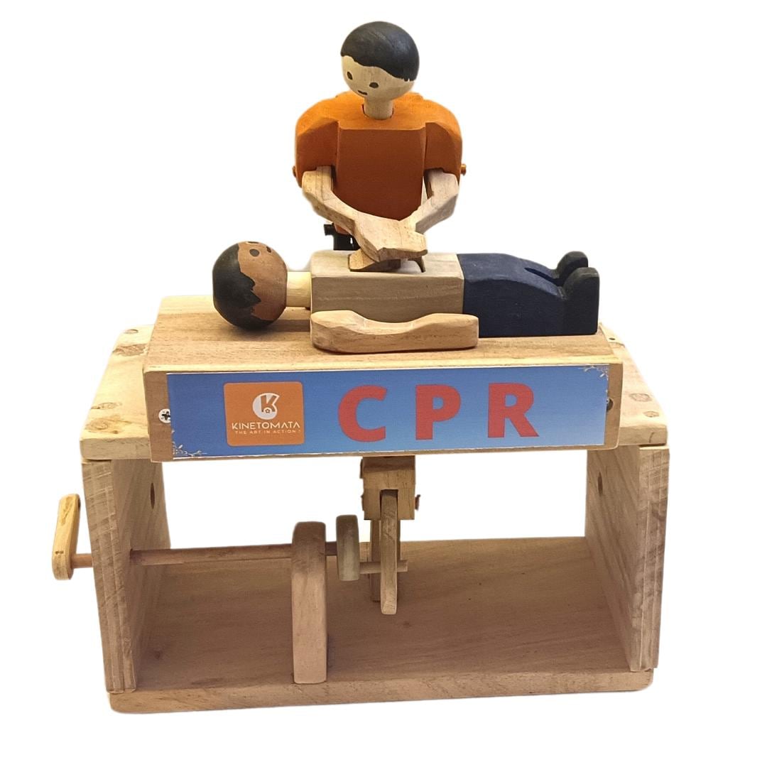 Cpr-themed Wooden Automaton – Handcrafted Moving Sculpture Gift - Etsy