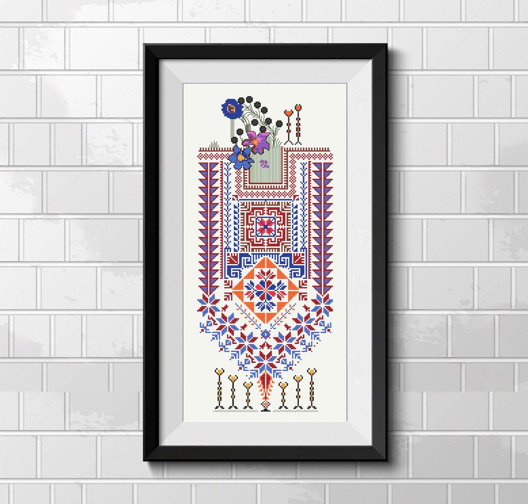 Thobe Tatreez Pattern Pdf Instant Download Ornament Motif Wall Decor ...