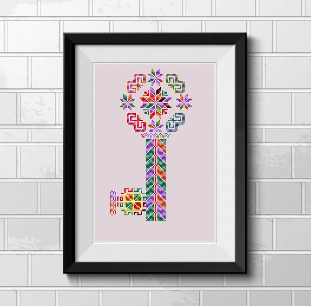 Key of Palestine Tatreez Pattern Pdf Pattern for Embroidery Cross ...