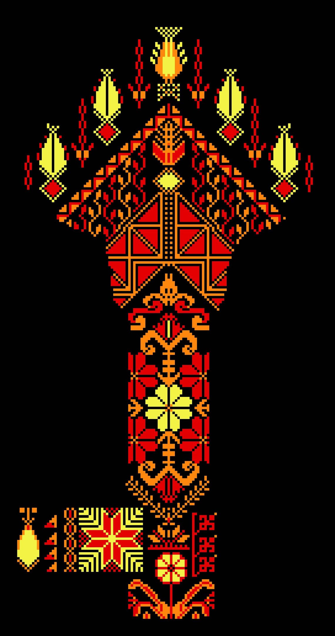 Key Palestine Tatreez Pattern Pdf Chart Motif Inspired Palestine Key of ...