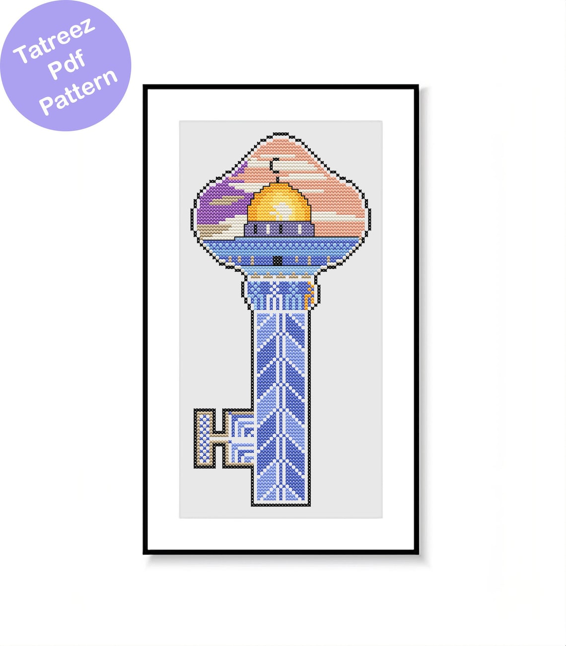 Key of Palestine Tatreez Pattern Al Aqsa Palestinians Tatreez Pattern ...