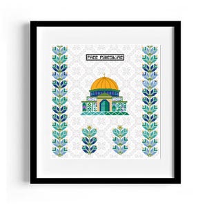 Al Aqsa Tatreez Pattern Palestinians Tatreez Free Palestine Wall Dector ...