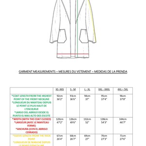 Japanese Coat Sewing Pattern | Coat Sewing Pattern | Kimono Coat Sewing ...
