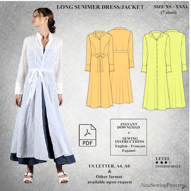 Jacket Sewing Pattern - Etsy