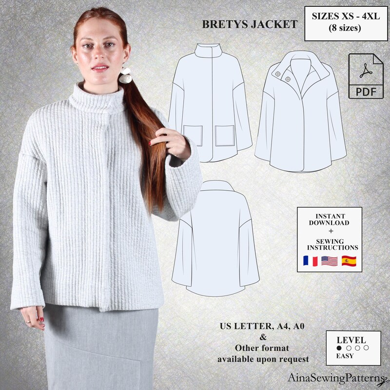 High Collar Jacket - Etsy