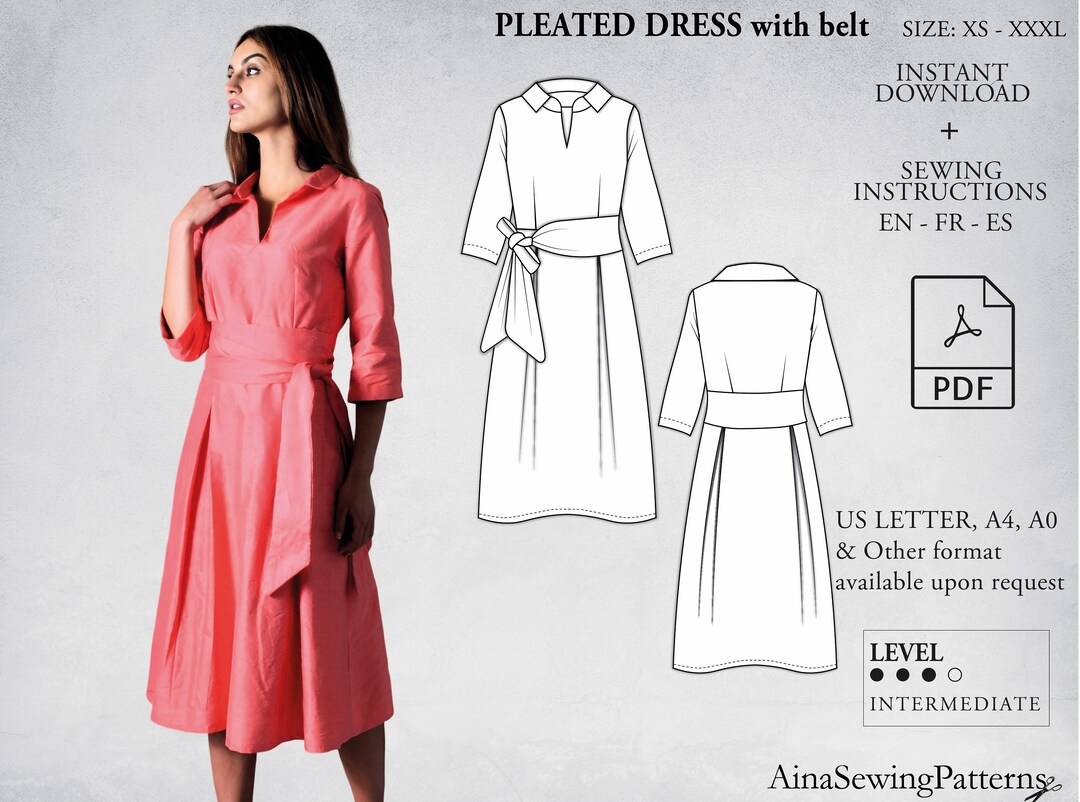 Cocktail Dress Sewing Pattern Classic Dress Sewing Pattern - Etsy
