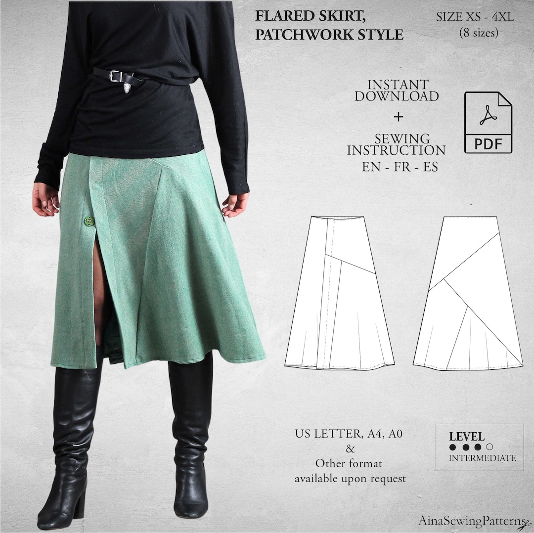 Patron couture jupe femme Patron couture jupe hiver Patron - Etsy France