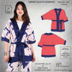 Kimono Sewing Pattern Japanese Sewing Pattern Jacket Pattern Event ...