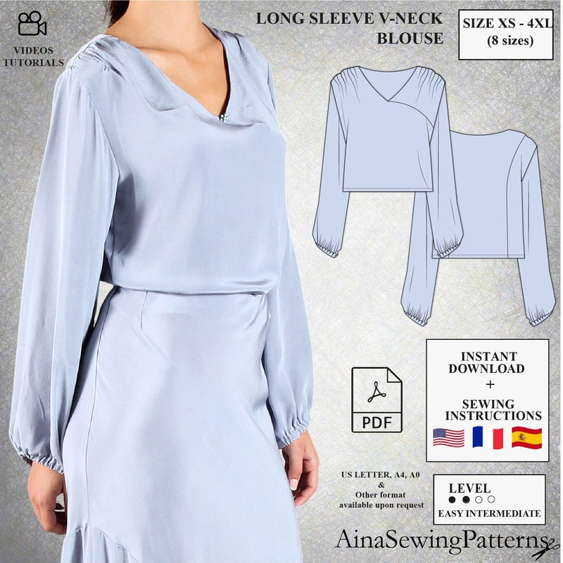 Blouse Patterns - Etsy