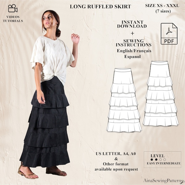 Skirt With Ruffles - Etsy