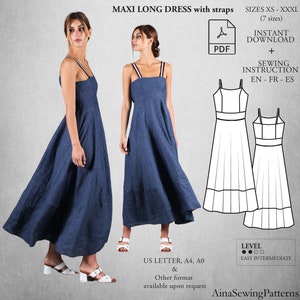 Summer Dress Sewing Pattern PDF Digital Sewing Pattern - Etsy