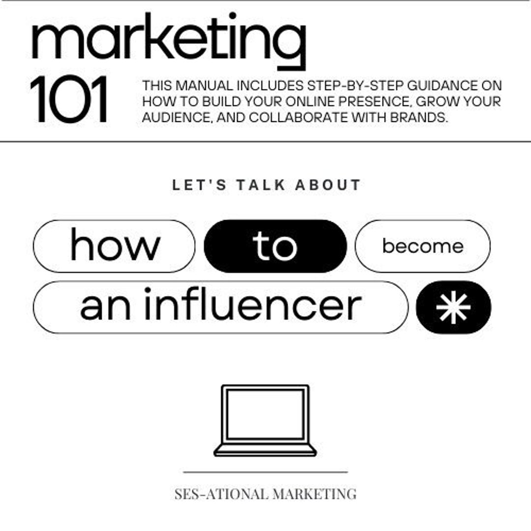How to Become an Influencer Influencer Manual - Etsy