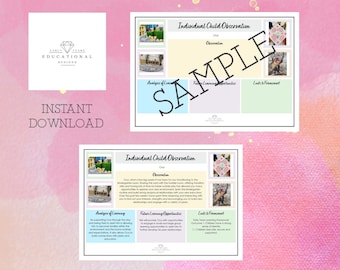 Learning Story Observation Template Early Years Custom Observational ...