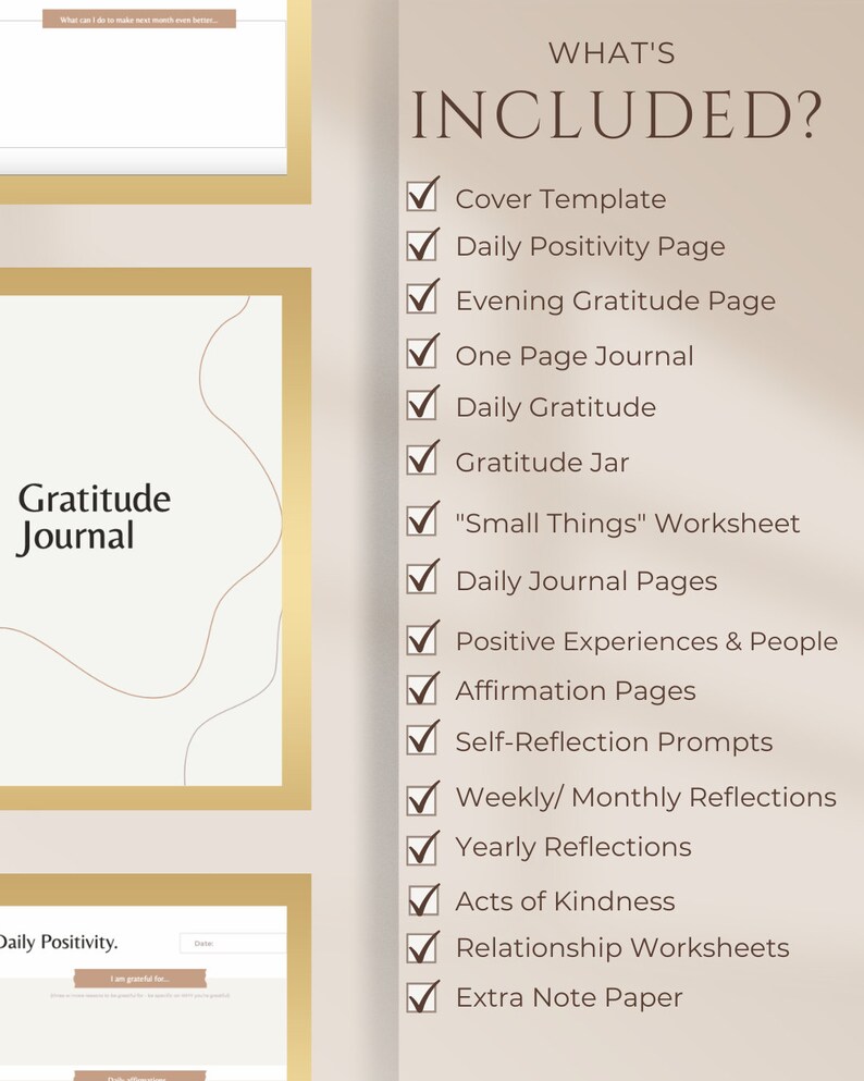 Printable Digital Gratitude Journal Templates Editable on - Etsy