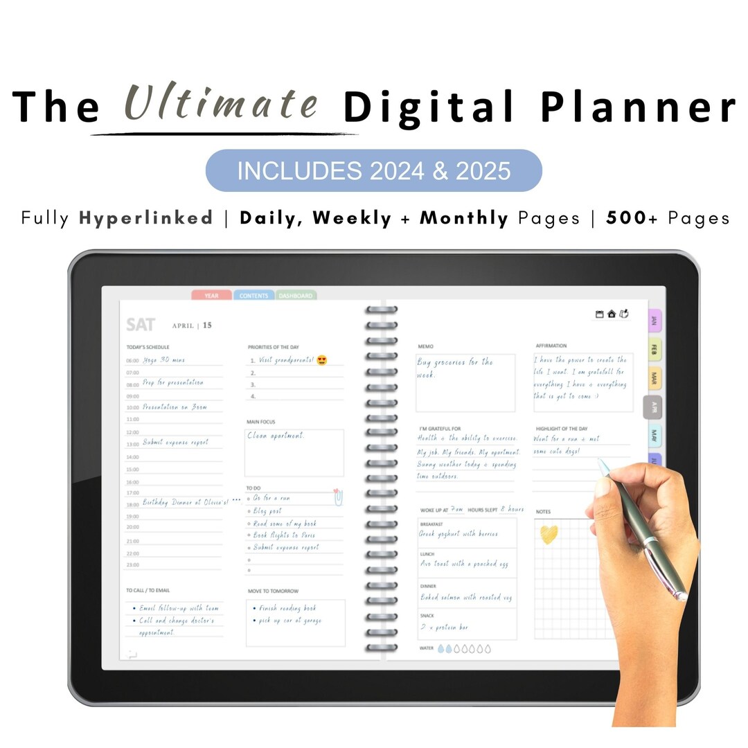 2024 & 2025 Digital Planner, Goodnotes Planner, Notability Planner ...