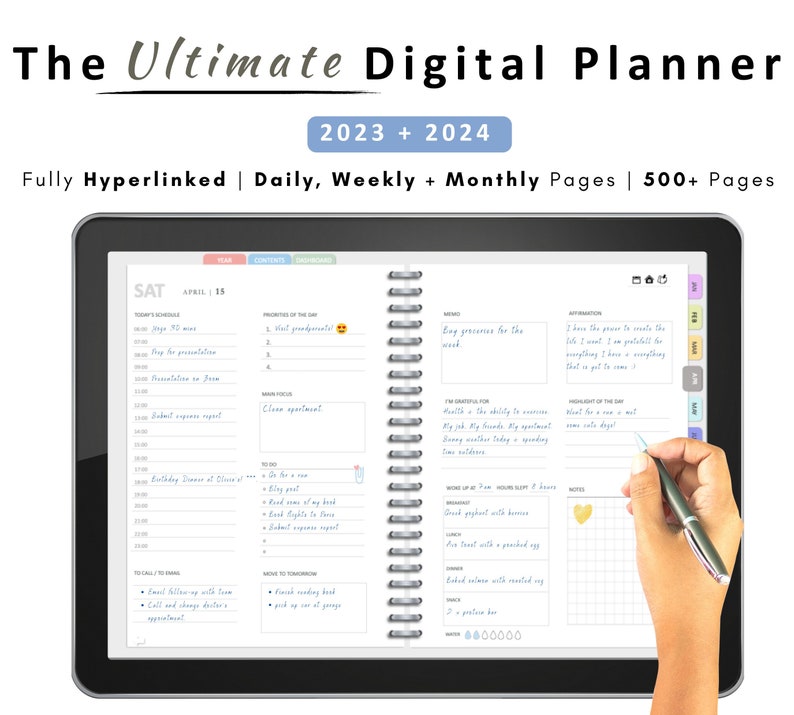 2023 & 2024 Digital Planner, Goodnotes Planner, Notability Planner ...