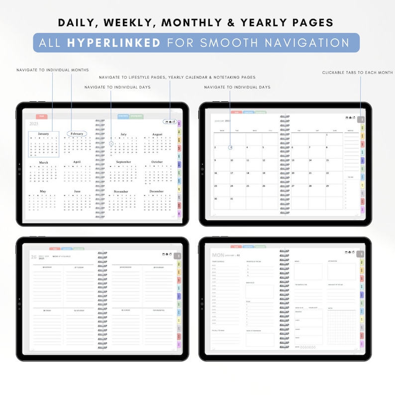 2023 & 2024 Digital Planner, Goodnotes Planner, Notability Planner ...