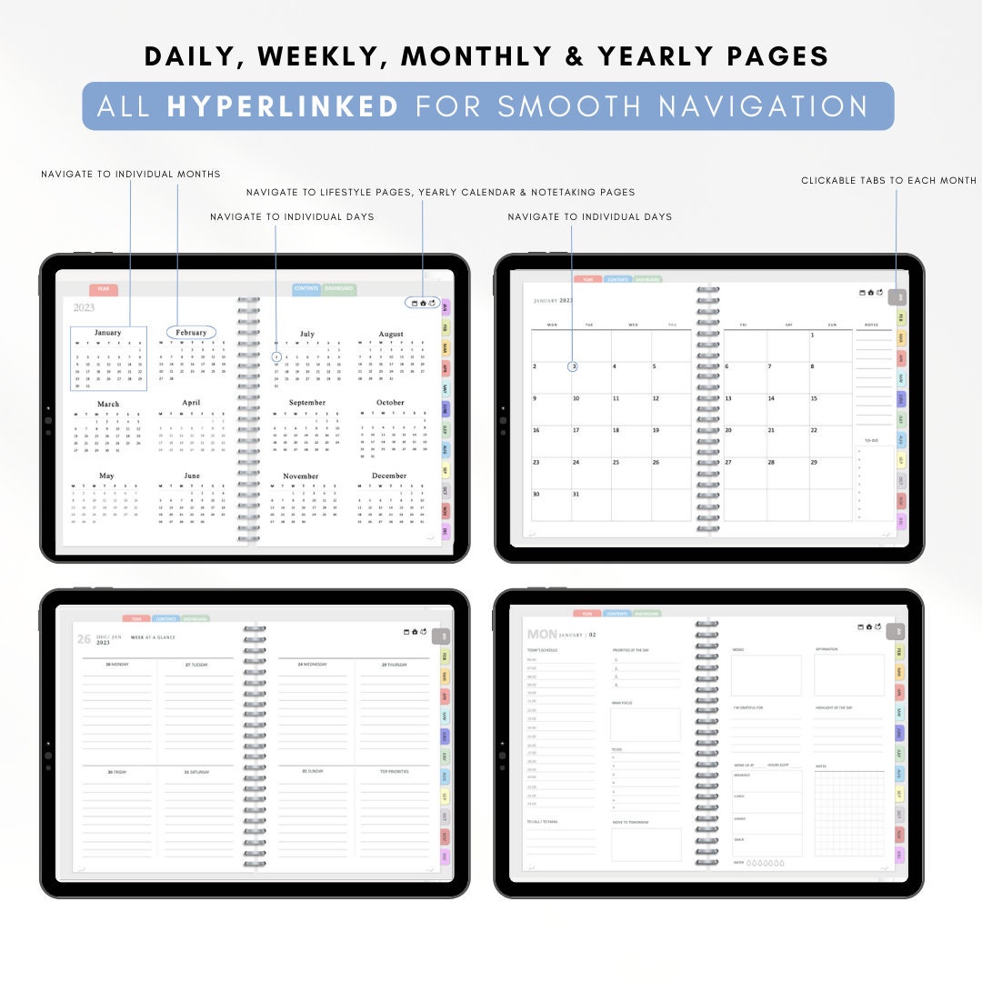 2023 & 2024 Digital Planner, Goodnotes Planner, Notability Planner ...