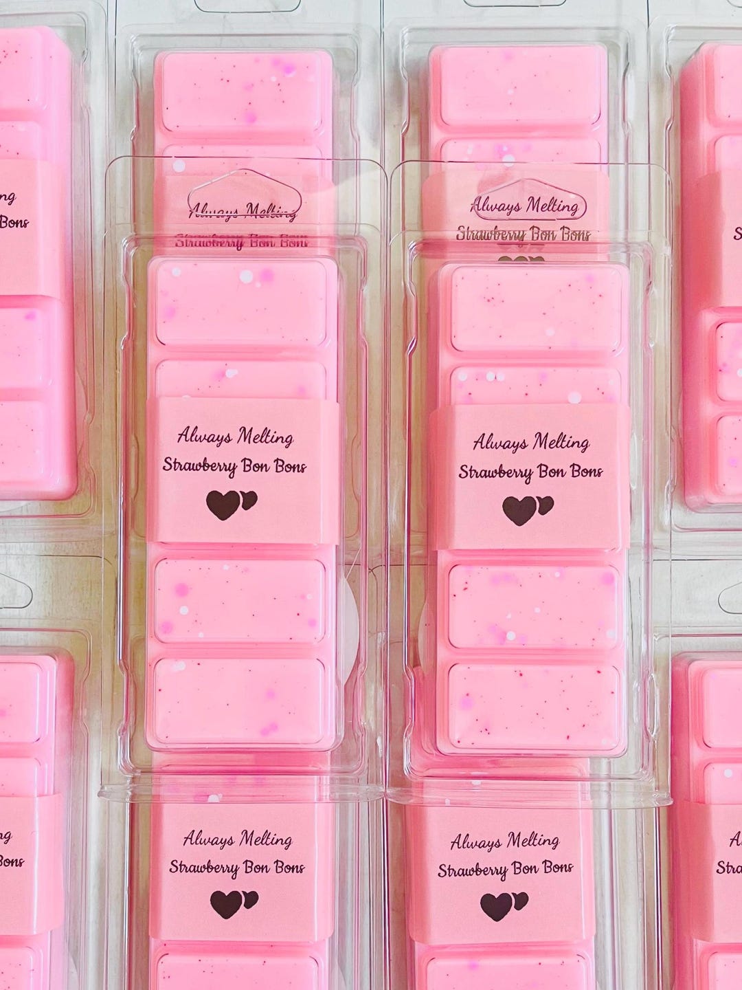 Strawberry Bon Bons Wax Melts, Wax Melt Snap Bars, Highly Scented Wax ...