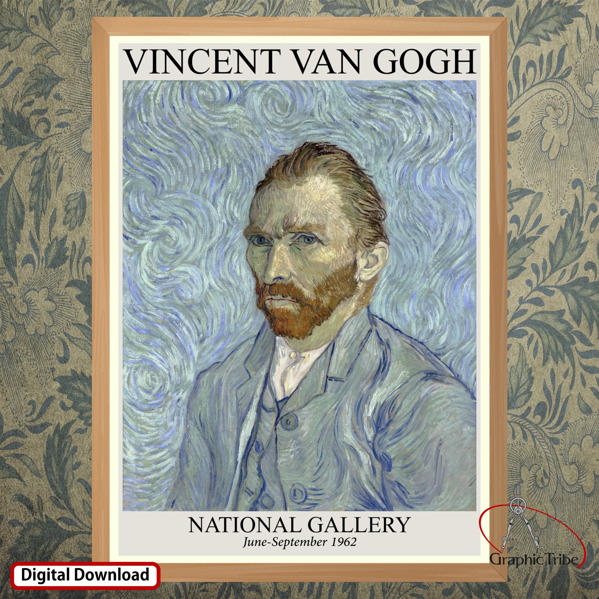 Vincent Van Gogh Poster Downloable Digital Art Vintage Fine Art Digital ...