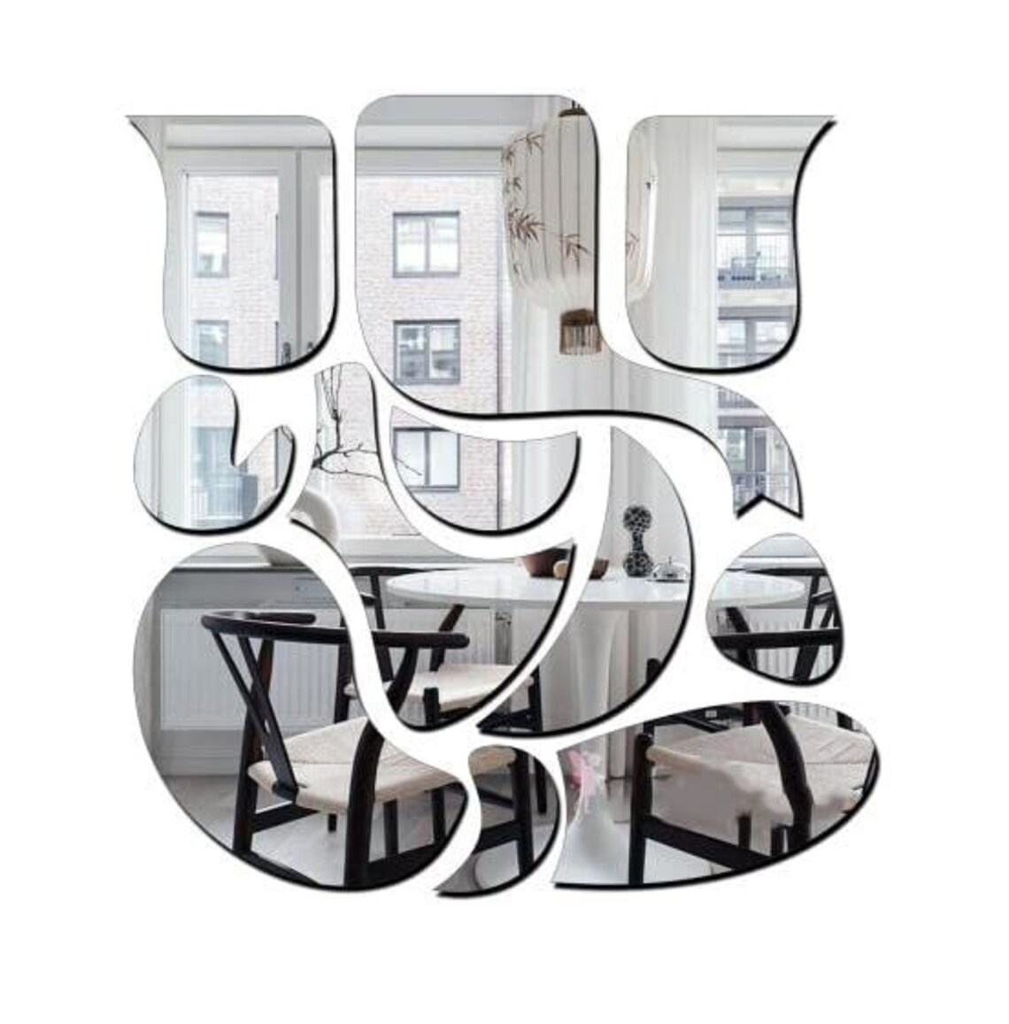 Ganesha Silver Mirror Stickers for the Wall, Acrylic Mirror Wall Decor ...