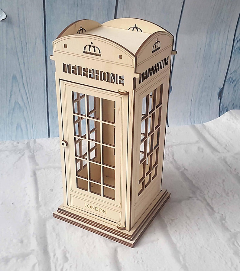 London Phone Booth Laser Cut File Svg, Dxf, Cdr, Eps, AI 3mm, 4mm, 6mm ...