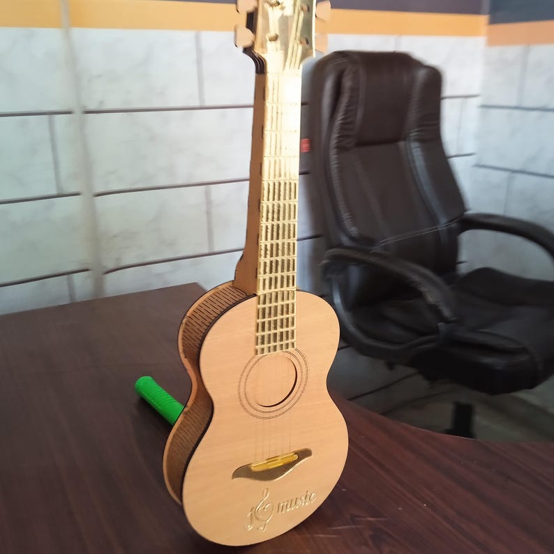 Guitar Laser Cut File 4mm Dxf, Cdr, Ai, Eps, and SVG Format - Etsy