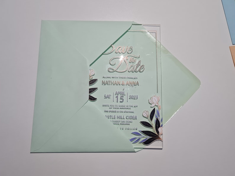 Acrylic Wedding Invitations, Elegant Wedding Invitations,plexiglass UV ...